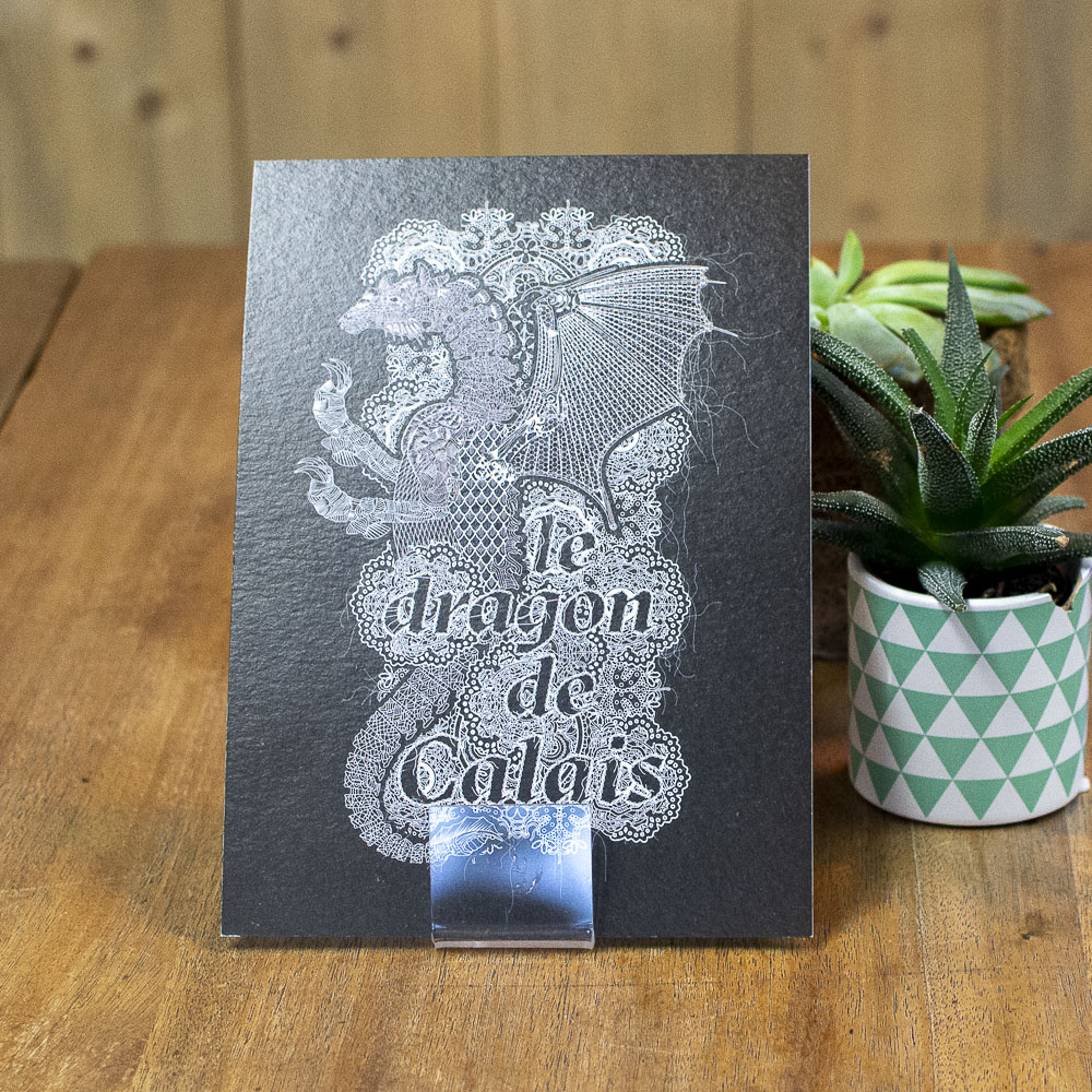 Affiche dragon dentelle A5 | La Compagnie du Dragon